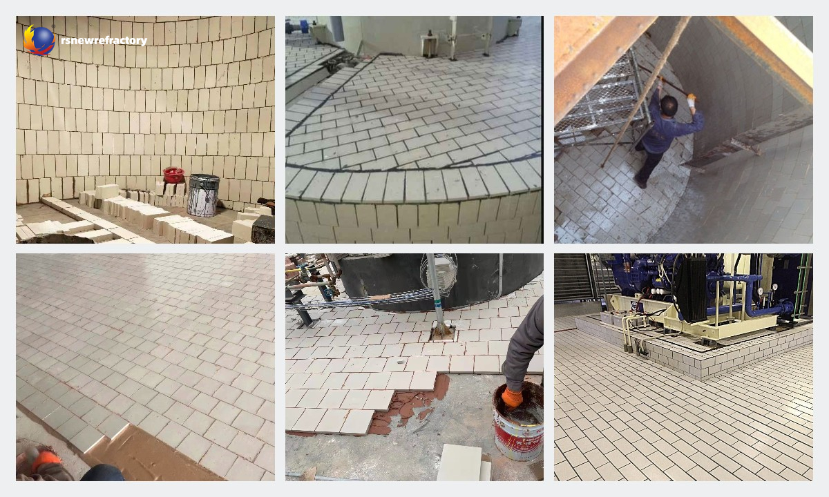 Acid-resistant tiles and bricks